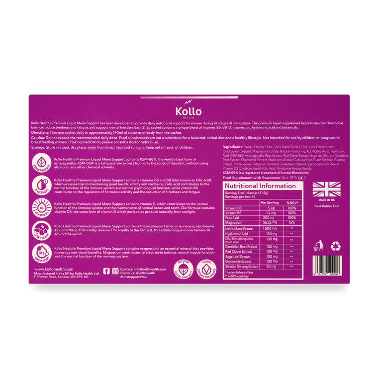 Premium Liquid Menopause Support Supplement - Kollo Health